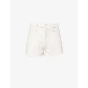 MOTHER The Dodger Frayed Denim Shorts - Natural Selection