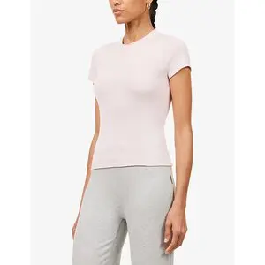 ADANOLA Knitted Crewneck T-shirt - Pink