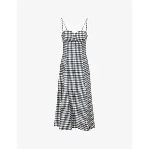 REFORMATION Kailani Cotton Gingham Midi Dress