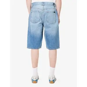 7 For All Mankind Wide-leg Cotton Denim Shorts