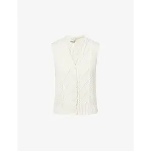 Varley Tatyana Cable Knit Vest - Egret