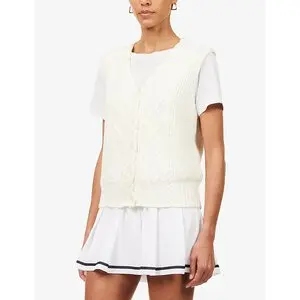 Varley Tatyana Cable Knit Waistcoat - Egret