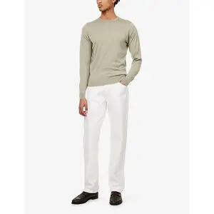 John Smedley Crewneck Merino Wool Jumper - Thistle Dew