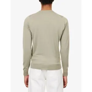John Smedley Crewneck Merino Wool Jumper - Thistle Dew