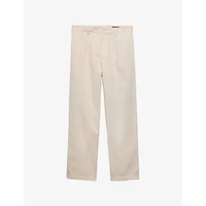 Prada Wide-leg Cotton Trousers - Neutral