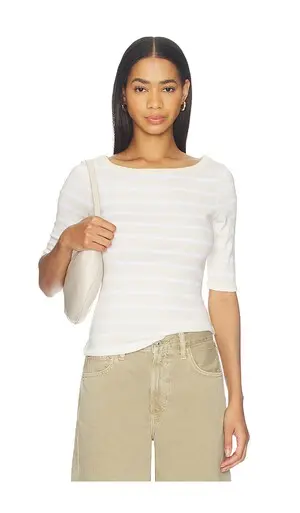 Citizens Of Humanity Boatneck Slim Tee - Cream