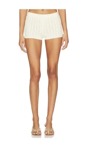 LOVERS AND FRIENDS Fionah Rib Knit Shorts - Ivory