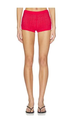 LOVERS AND FRIENDS Lovers And Friends Daniella Pointelle Shorts Red