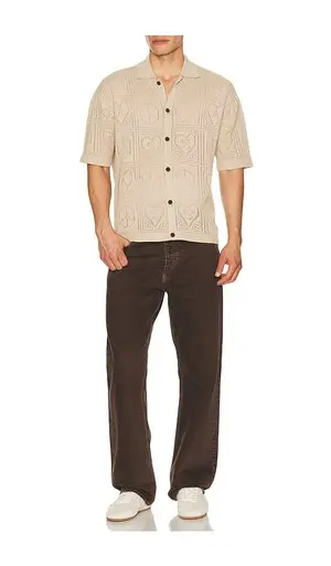ALLSAINTS Arktx Short Sleeve Cardigan - Brown