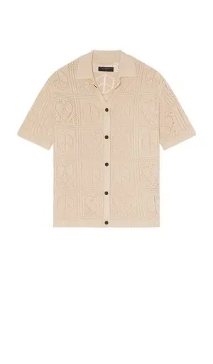 ALLSAINTS Arktx Short Sleeve Cardigan - Brown