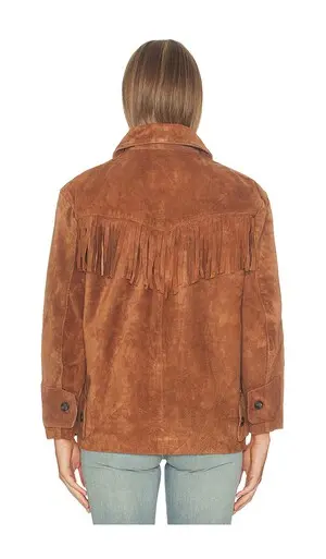 FOUND Western Suede Fringe Jacket