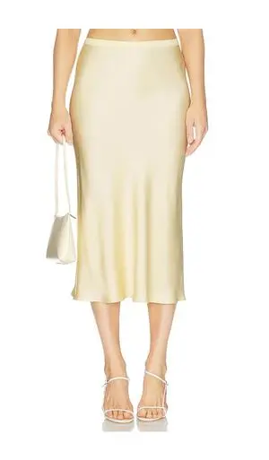 ANINE BING Bar Silk Skirt In . Also