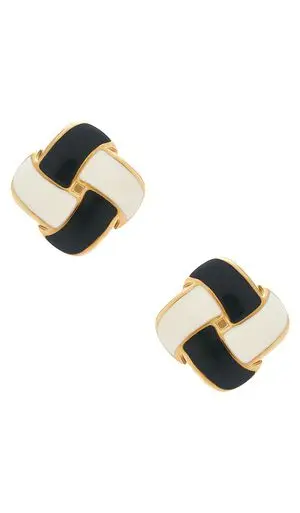 AMBER SCEATS Caraquet Earrings - Black,white