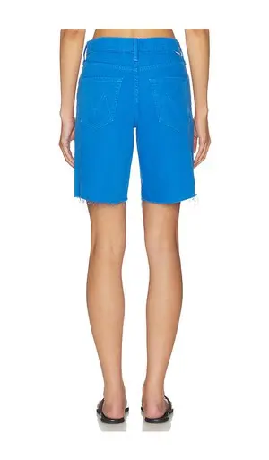 MOTHER The Down Low Undercover Short Fray Denim Shorts - Royal