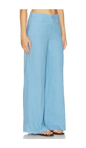L'Agence Amara Wide Leg Linen Trousers