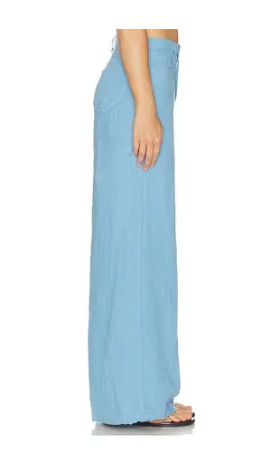 L'Agence Amara Wide Leg Linen Trousers