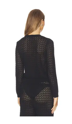L'Agence Orla Pointelle Knit Cardigan