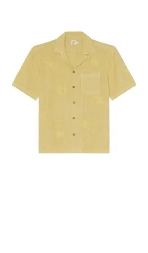 Faherty Brand Short Sleeve Embroidered Shirt