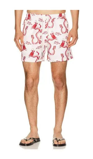 Oas Nimbus Swim Shorts In . Also - Red