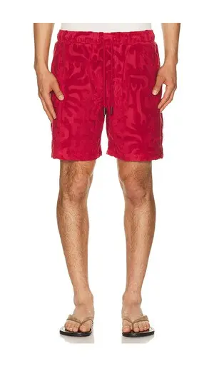 Oas Porto Terrycloth Shorts - Red