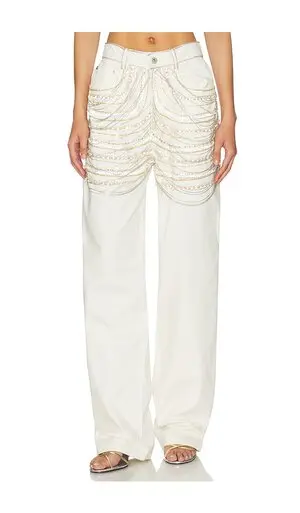 Lapointe Embroidered Straight Leg Pant