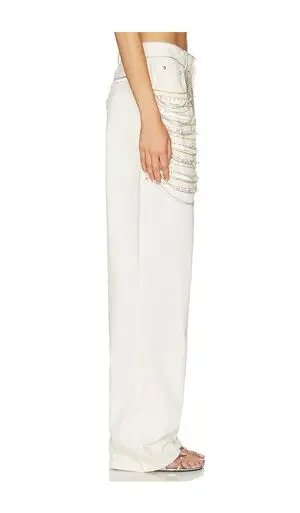 Lapointe Embroidered Straight Leg Pant