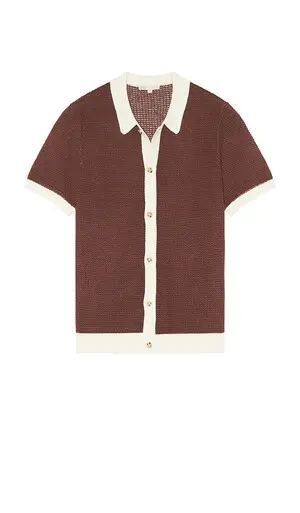 Onia Linen Button Up Shirt In . Also - Brown