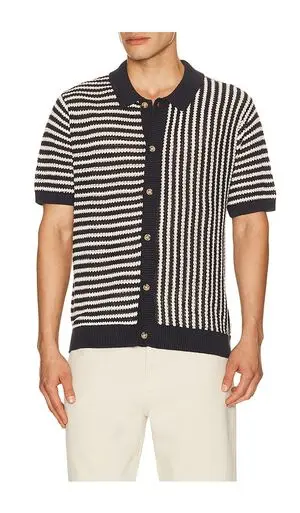 Onia Linen Button Up Shirt In . Also - Navy