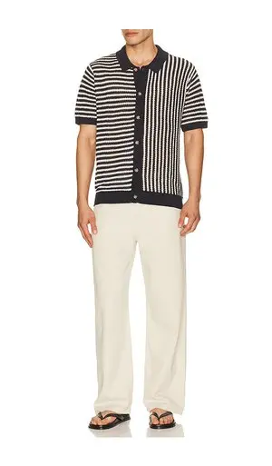 Onia Linen Button Up Shirt In . Also - Navy