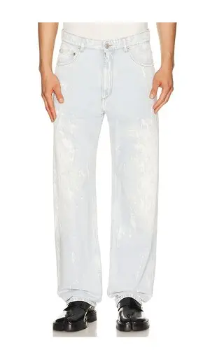 MAISON MARGIELA Painted Denim Trousers - Blue