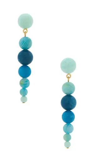 Lele Sadoughi Riviera Linear Drop Earrings - Teal