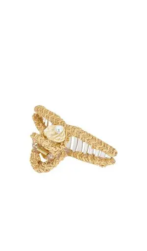 Lele Sadoughi Raffia Shell Claw Clip