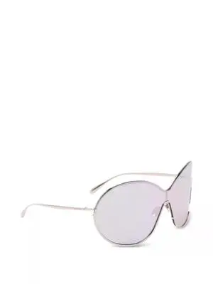 Alaïa Oversized Round Frame Sunglasses - Silver