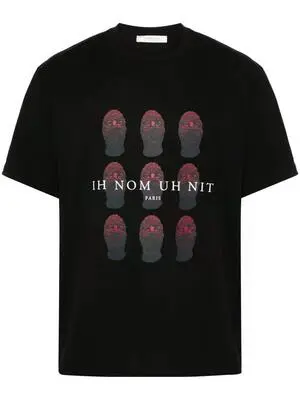 IH NOM UH NIT Red Masks-print T-shirt - Black