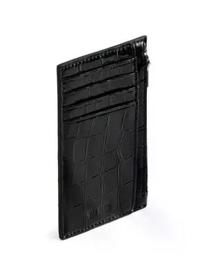 YU MEI Frank Crocodile-embossed Leather Cardholder