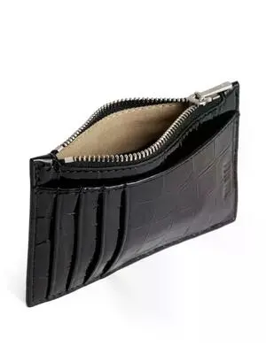 YU MEI Frank Crocodile-embossed Leather Cardholder