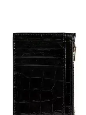 YU MEI Frank Crocodile-embossed Leather Cardholder