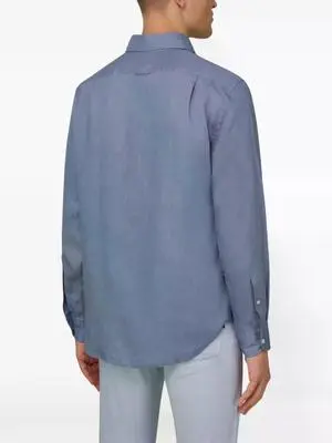 Boggi Milano Garment-washed Linen Shirt