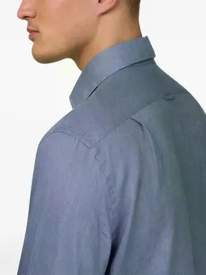 Boggi Milano Garment-washed Linen Shirt