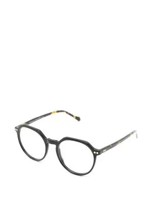 CHARLES STONE Geometric-frame Tortoiseshell-effect Glasses