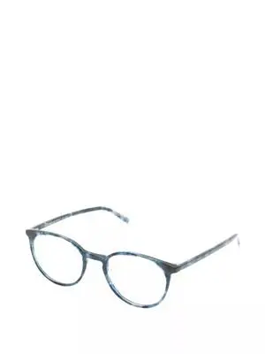 CHARLES STONE Tortoiseshell-effect Round-frame Glasses - Blue