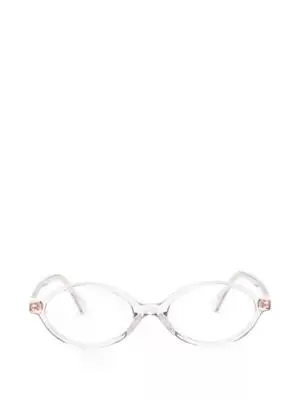 Miu Miu Miu Miu Eyewear Oval Frame Glasses Grey