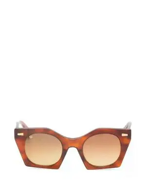 KYME Ottavia Geometric-frame Sunglasses - Brown
