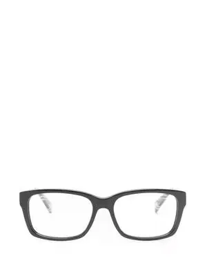 Marc Jacobs Rectangle-frame Glasses With Striped Arms - Black