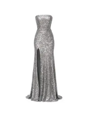 ROSERRY Cannes Sequin-embellished Maxi Dress - Silver