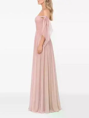 ROSERRY Elizabeth Off-the-shoulder Lace-up Gown