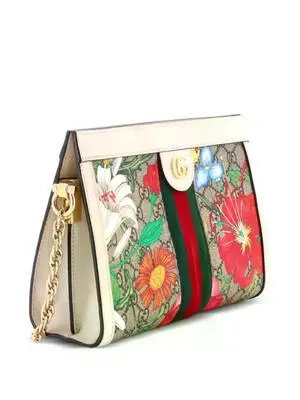 Gucci Ophidia Flora Gg Coated Canvas Small Shoulder Bag