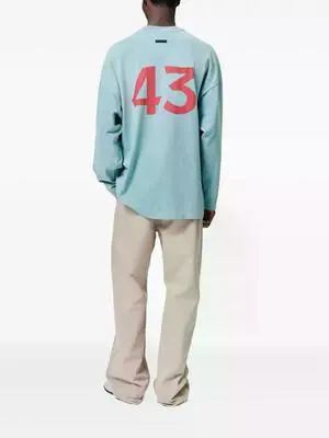 Fear Of God Long-sleeved Printed T-shirt - Blue