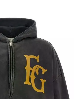 Fear Of God Baseball Club Half-zip Hoodie - Grey