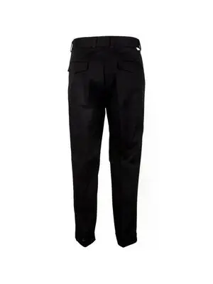PAOLO PECORA Pleated Turn-up Trousers